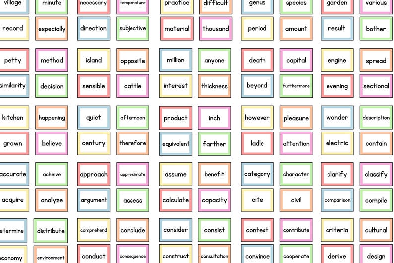 150+ 6th Grade Sight Word Flashcards | Sixth Grade Vocab | Reading ...