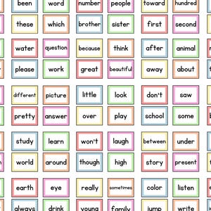 100 3rd Grade Sight Word Flashcards | Third Grade Vocabulary | 3rd ...
