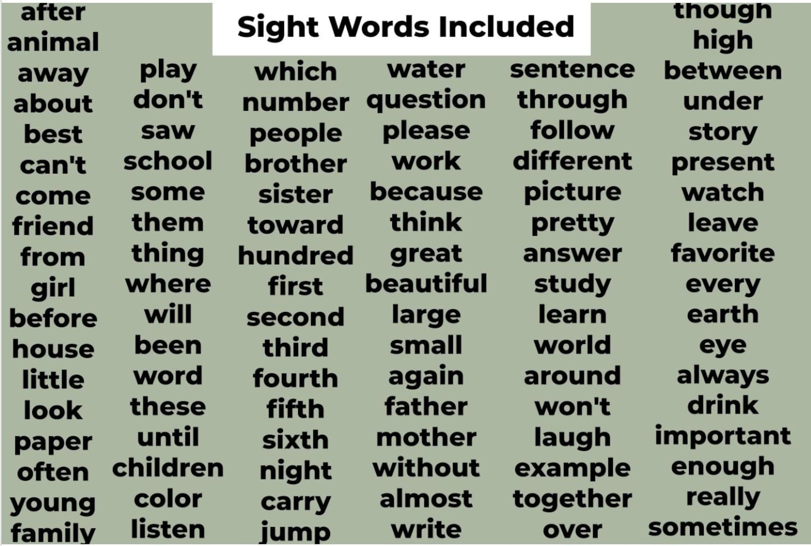 200 3rd Grade Sight Words Flashcards | Third Grade Vocabulary | 3rd ...