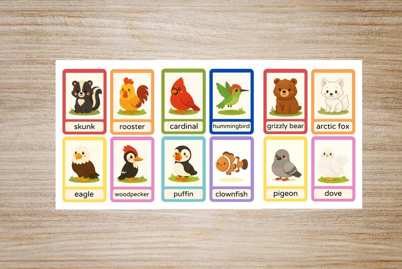 Animal Sight Word Flashcards: Colorful Learning for Kids Ages 2-7 (PDF ...