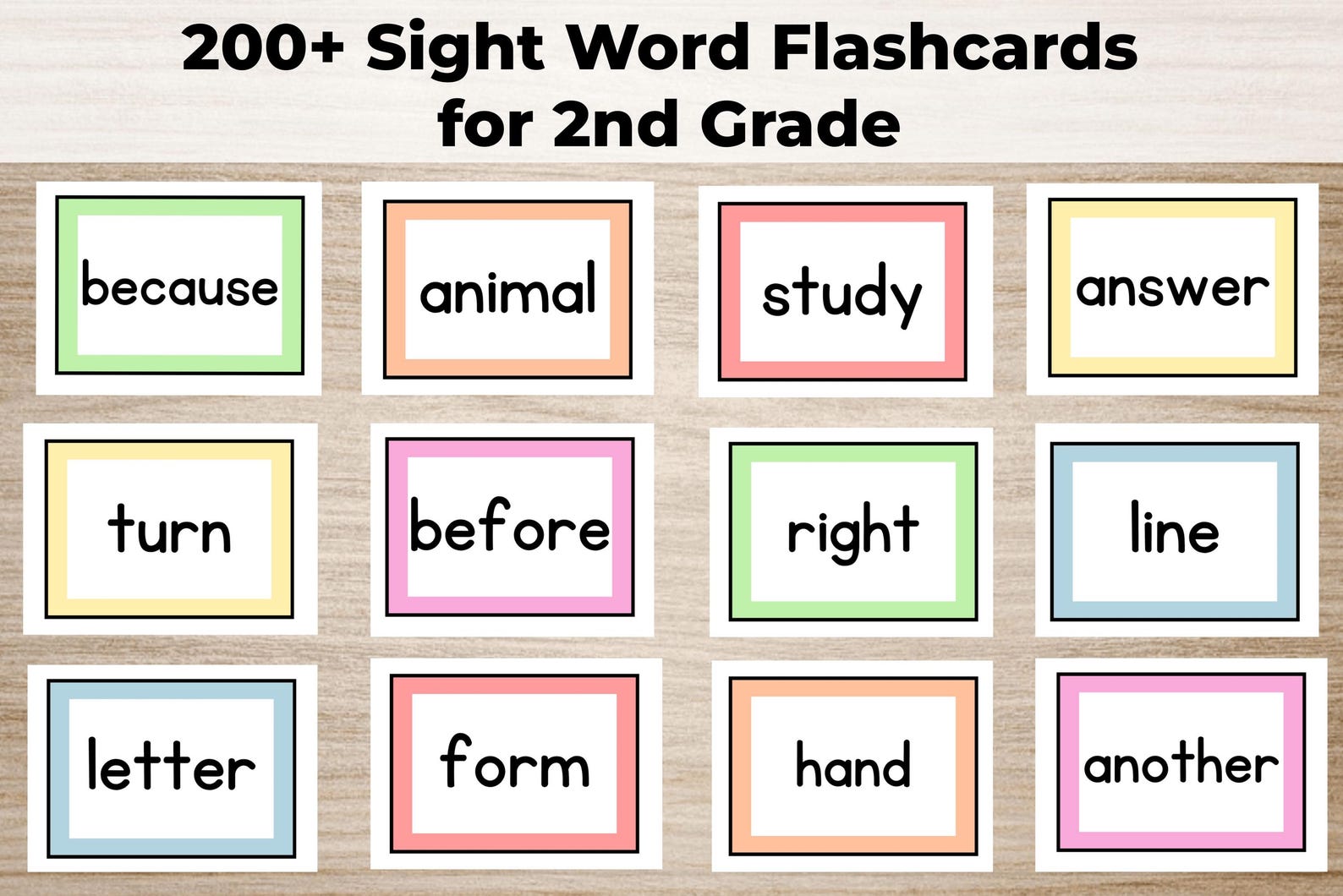 200+ 2nd Grade Sight Word Flashcards | Second Grade Vocab | 2nd Grade ...
