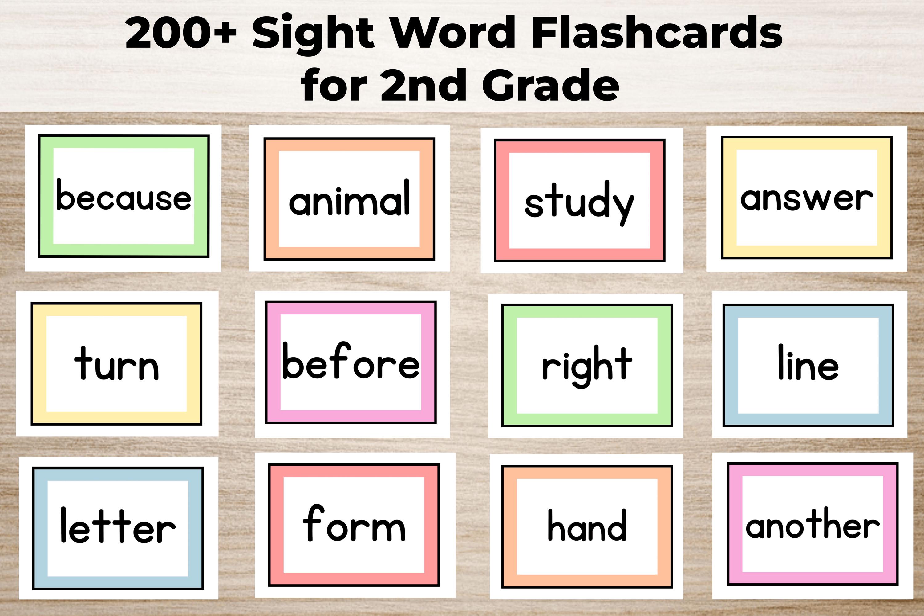 200+ 2nd Grade Sight Word Flashcards | Second Grade Vocab | 2nd Grade ...