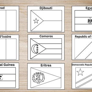 Coloring Pages Flags of Africa | Coloring African Flags | Coloring ...