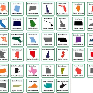 50 US State Capital Flashcards | Learn the Capitals of the United ...