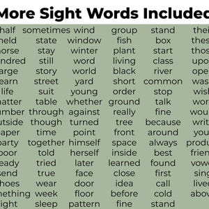 300 4th Grade Sight Word Flashcards | Fourth Grade Vocab | Reading ...