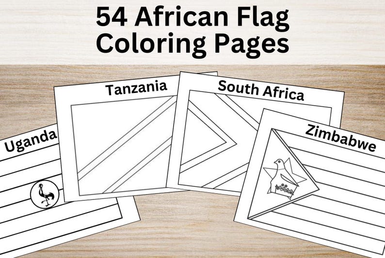 Coloring Pages Flags of Africa | Coloring African Flags | Coloring ...