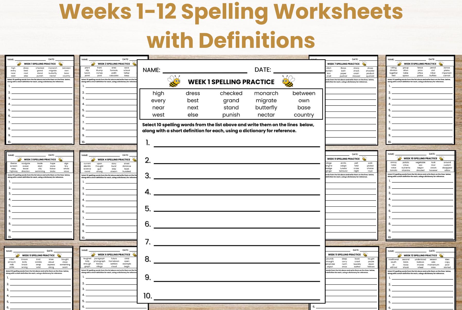 3rd Grade Spelling Worksheets and Flashcards | 3rd Grade Spelling ...