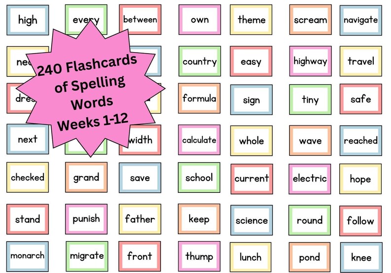 3rd Grade Spelling Worksheets and Flashcards | 3rd Grade Spelling ...