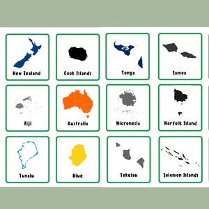 Polynesian Country Map Flashcards Geography Learn the Polynesian ...