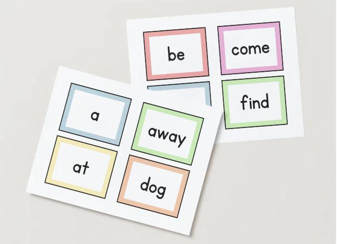 100 Pre-k Sight Word Flashcards | Preschooler Vocab | Reading Level Pre ...