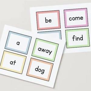 100 Pre-k Sight Word Flashcards | Preschooler Vocab | Reading Level Pre ...