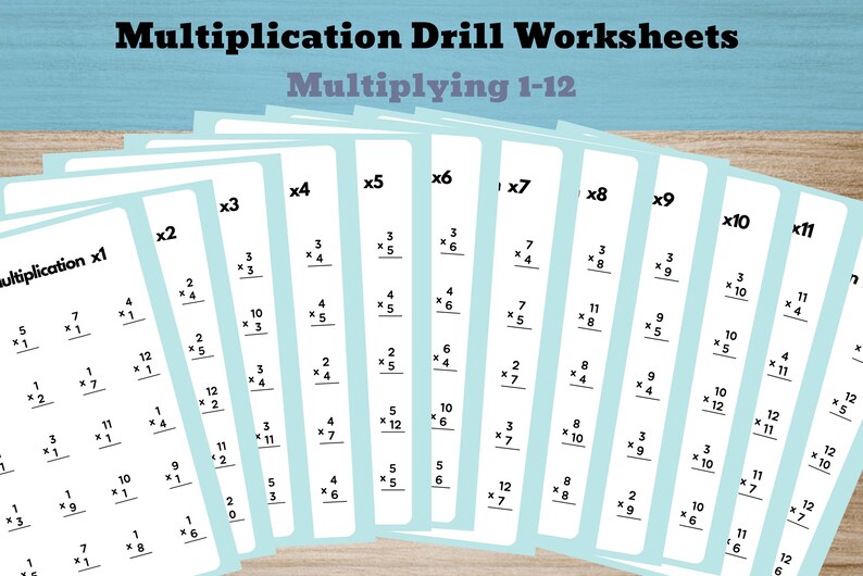 Multiplication Practice Pack for 1st-4th Graders Multiplication ...