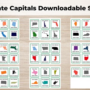 50 US State Capital Flashcards | Learn the Capitals of the United ...