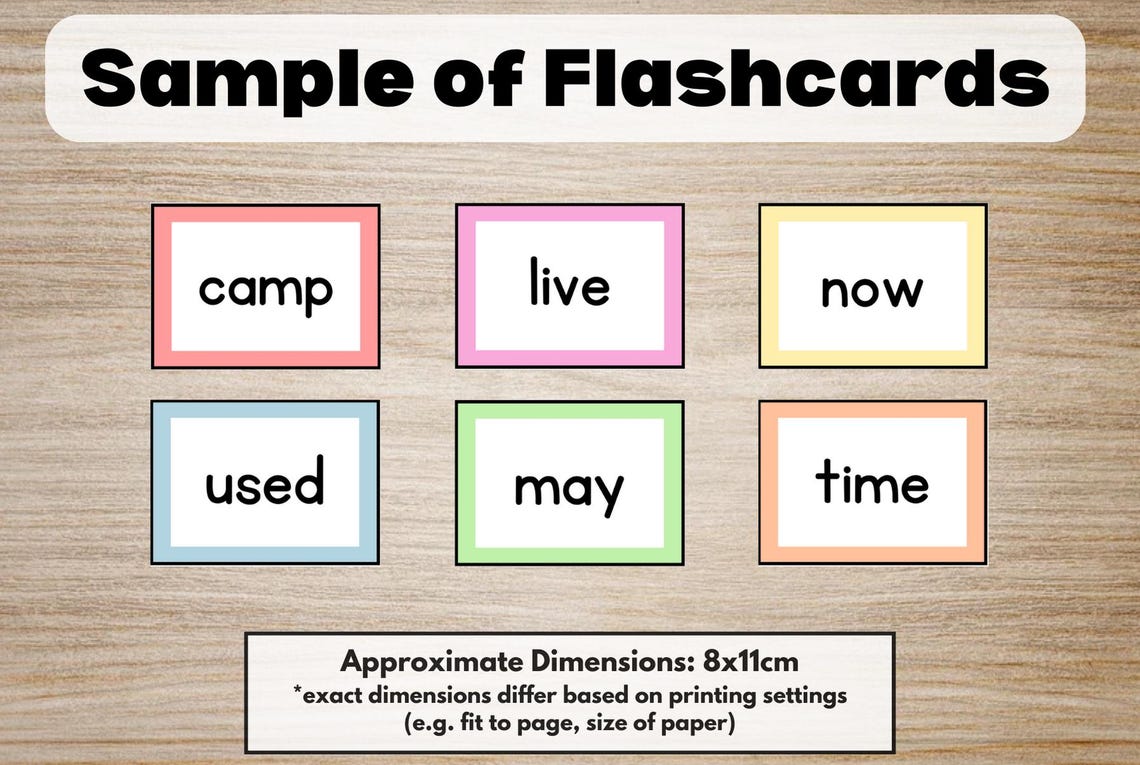 200 First Grade Sight Word Flashcards | 1st Grade Spelling Words ...