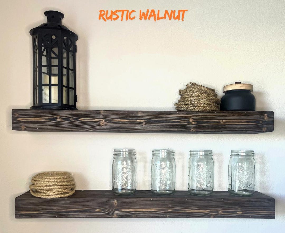 Rustic Floating Shelves Rustic Floating Shelf Rustic Decor Farmhouse ...