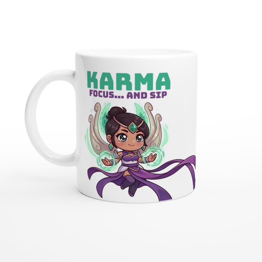 Karma League of Legends Coffee Mug, Chibi Fanart, Cup - Etsy