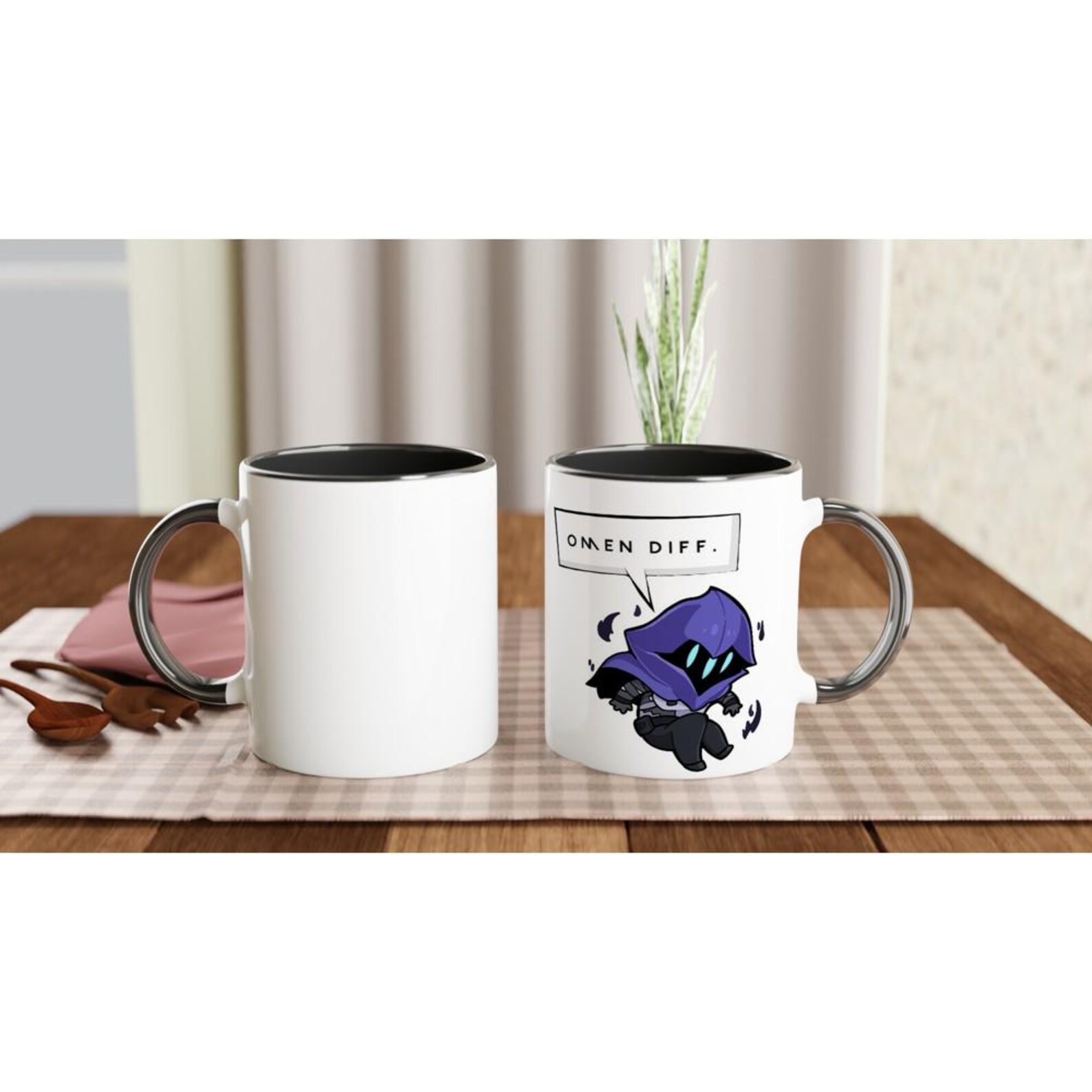 Omen Valorant Coffee Mug Cute | Gift for Gamers | Cute Chibi Cup - Etsy