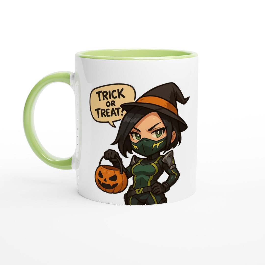 Viper Mug, Chibi Fanart, Valorant Merch Mug, Cute Viper Trick or Treat ...