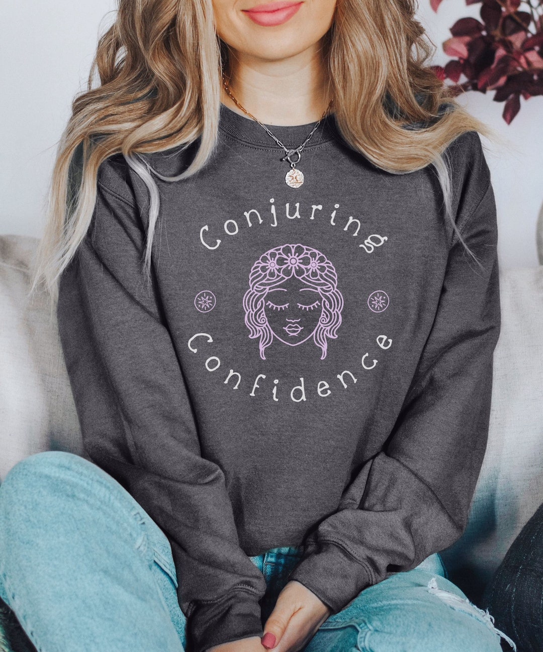 Conjuring Confidence Halloween Sweatshirt Vintage Retro Halloween - Etsy