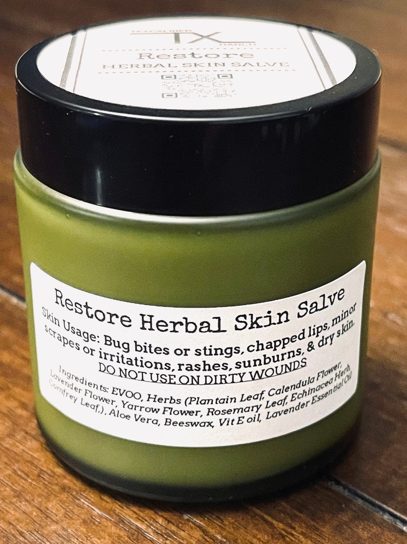 RESTORE Herbal Skin Salve: Organic Plantain Calendula Infusion - Etsy