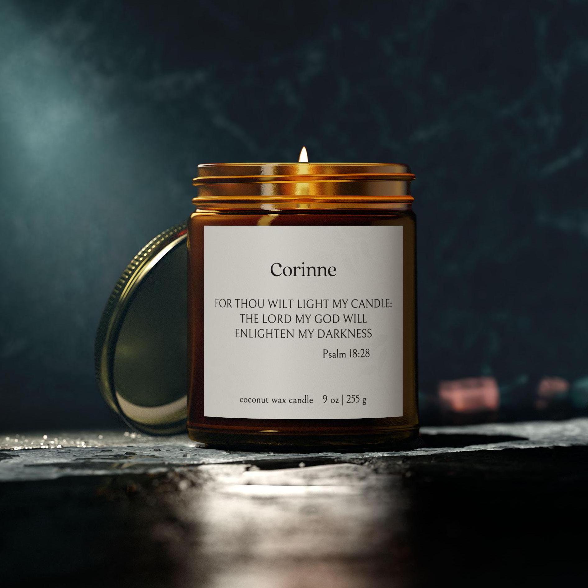 Personalized Candle Psalm Bible Verse Candle Christian Gift, Custom ...