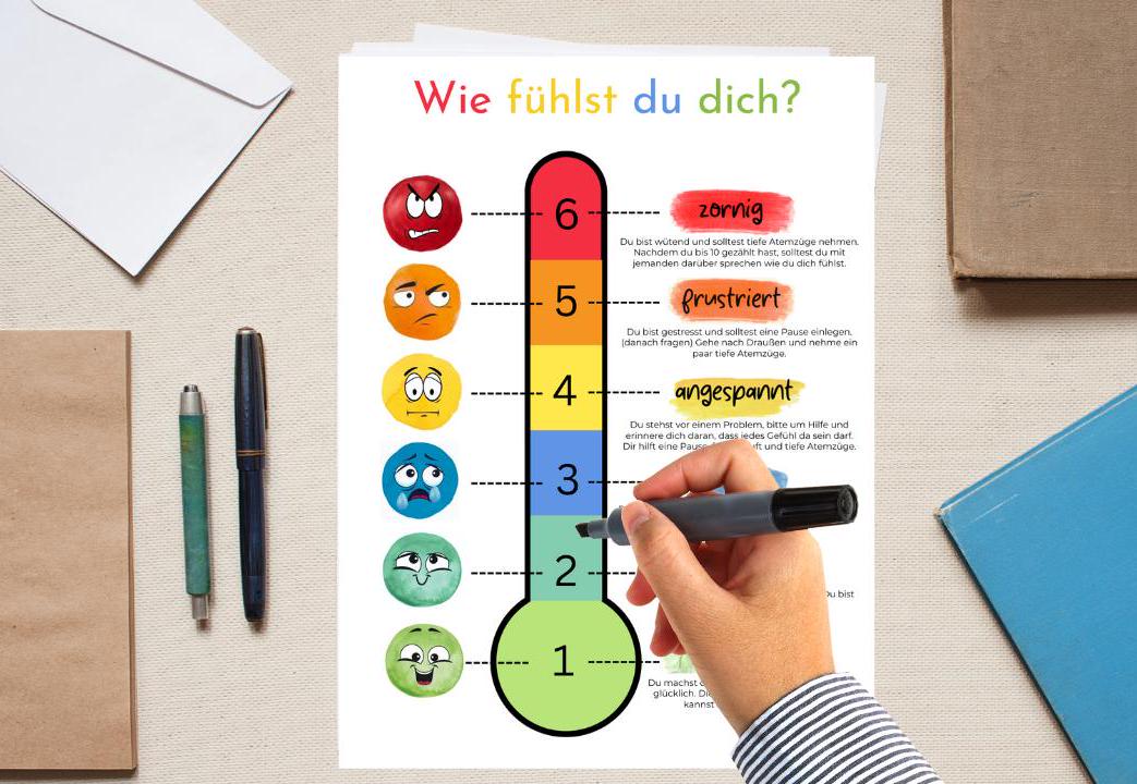 Gefühlsthermometer | Emotionsthermometer I Stimmung | Gefühle | Kinder ...
