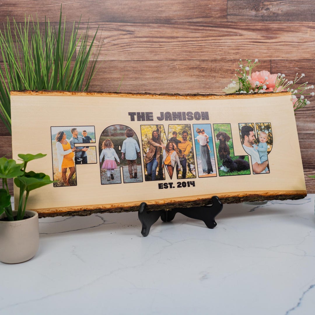 Family Photo Collage Gift, Custom Family Present for Parents, Photo ...