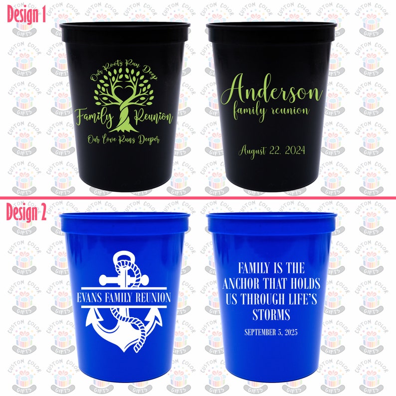 Family Reunion Cups, Family Cookout, Family Reunion Bulk Favors, Family ...