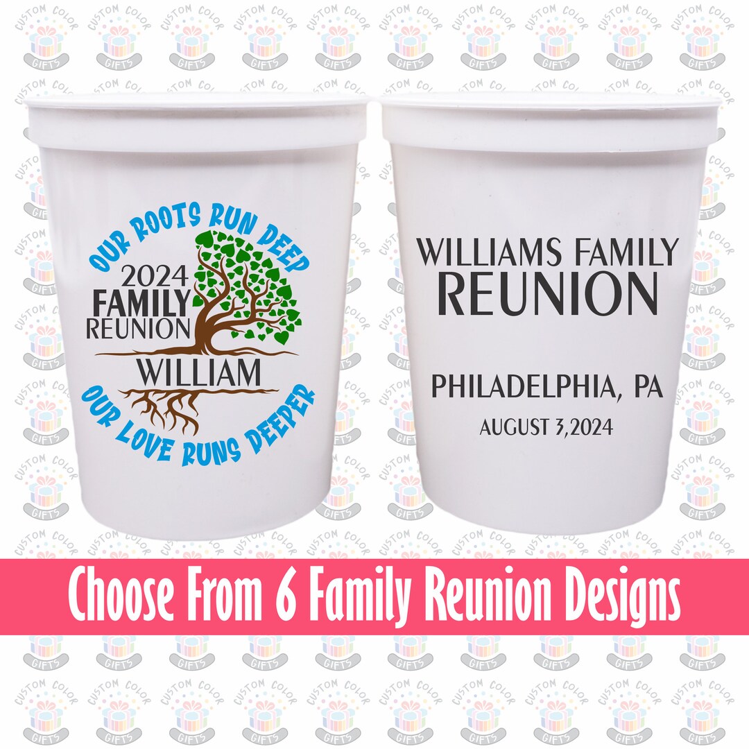 Family Reunion Cups, Family Cookout, Family Reunion Bulk Favors, Family ...