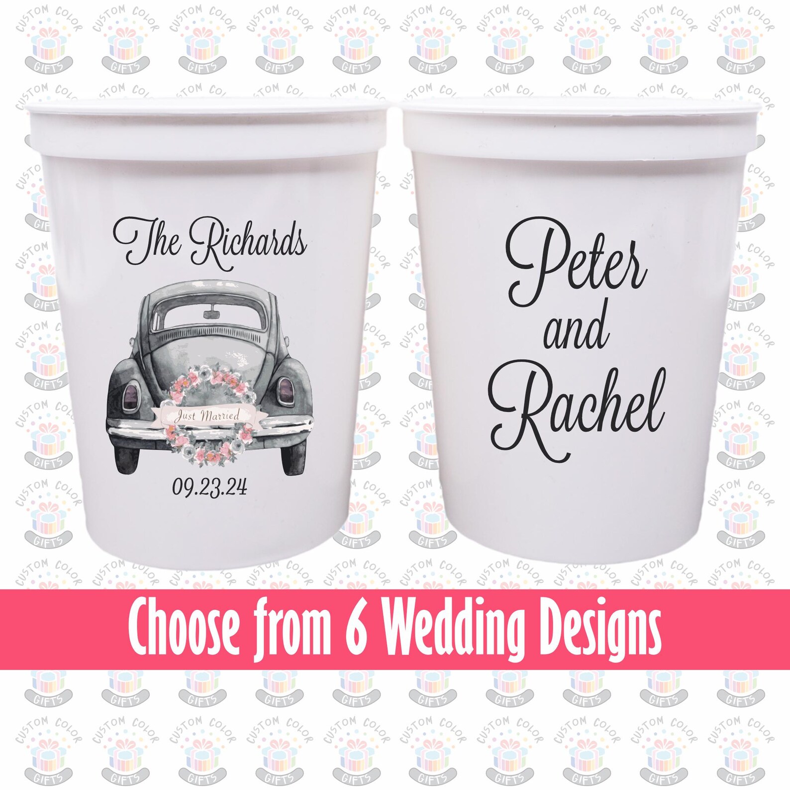 Custom Wedding Cups, Personalized Wedding Favors, Plastic Cups, Stadium ...
