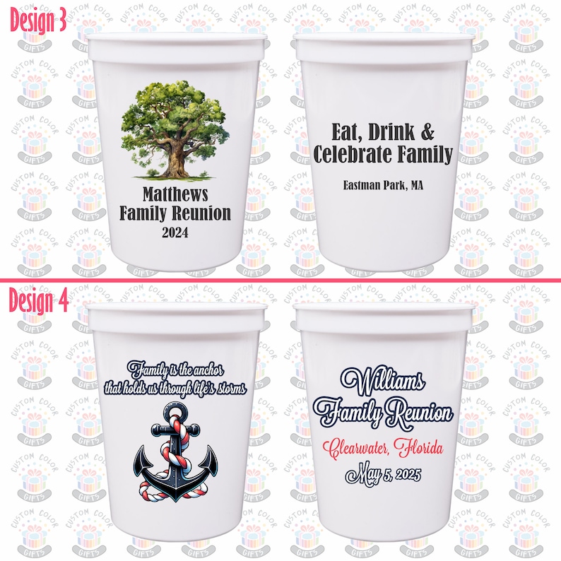 Family Reunion Cups, Family Cookout, Family Reunion Bulk Favors, Family ...