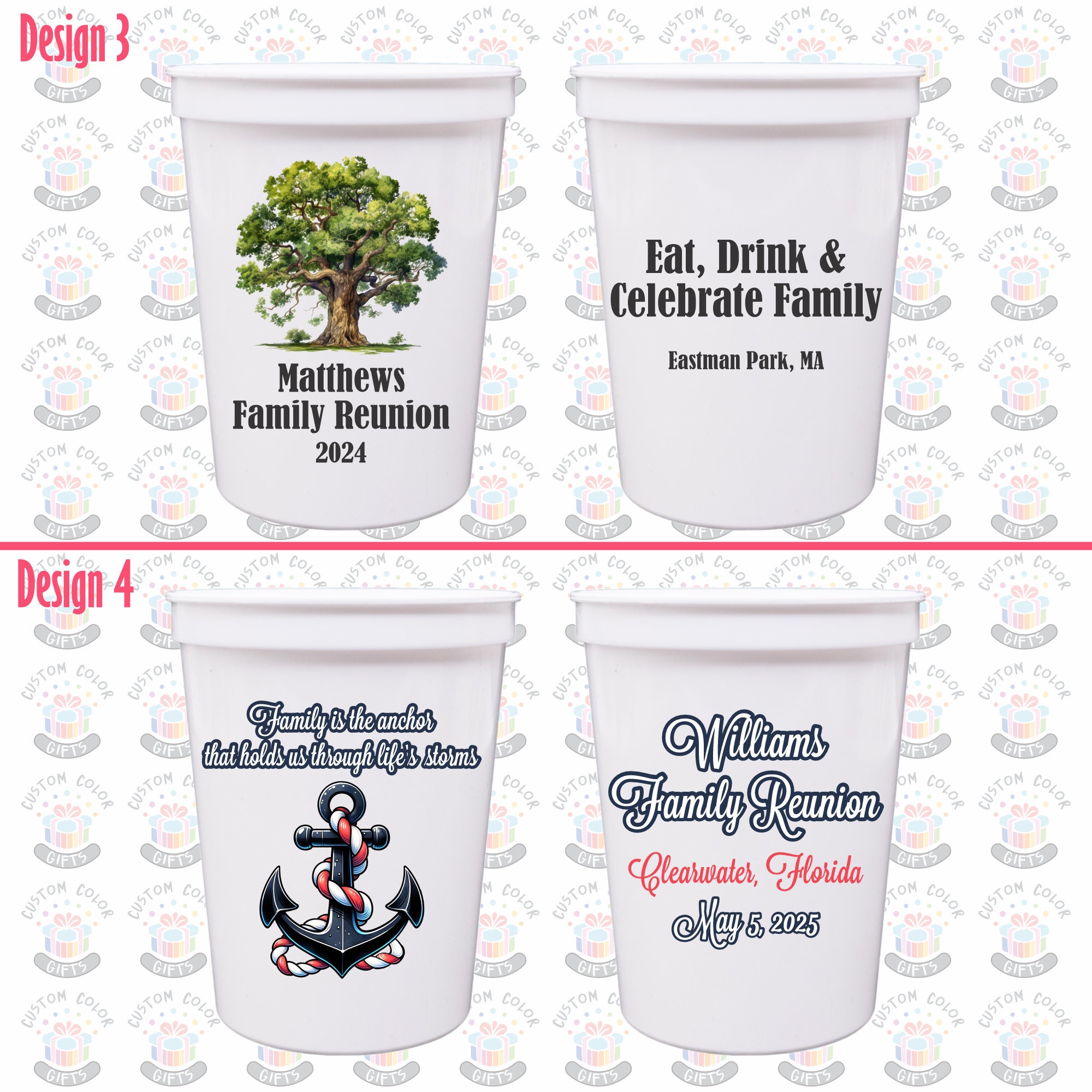 Family Reunion Cups, Family Cookout, Family Reunion Bulk Favors, Family ...