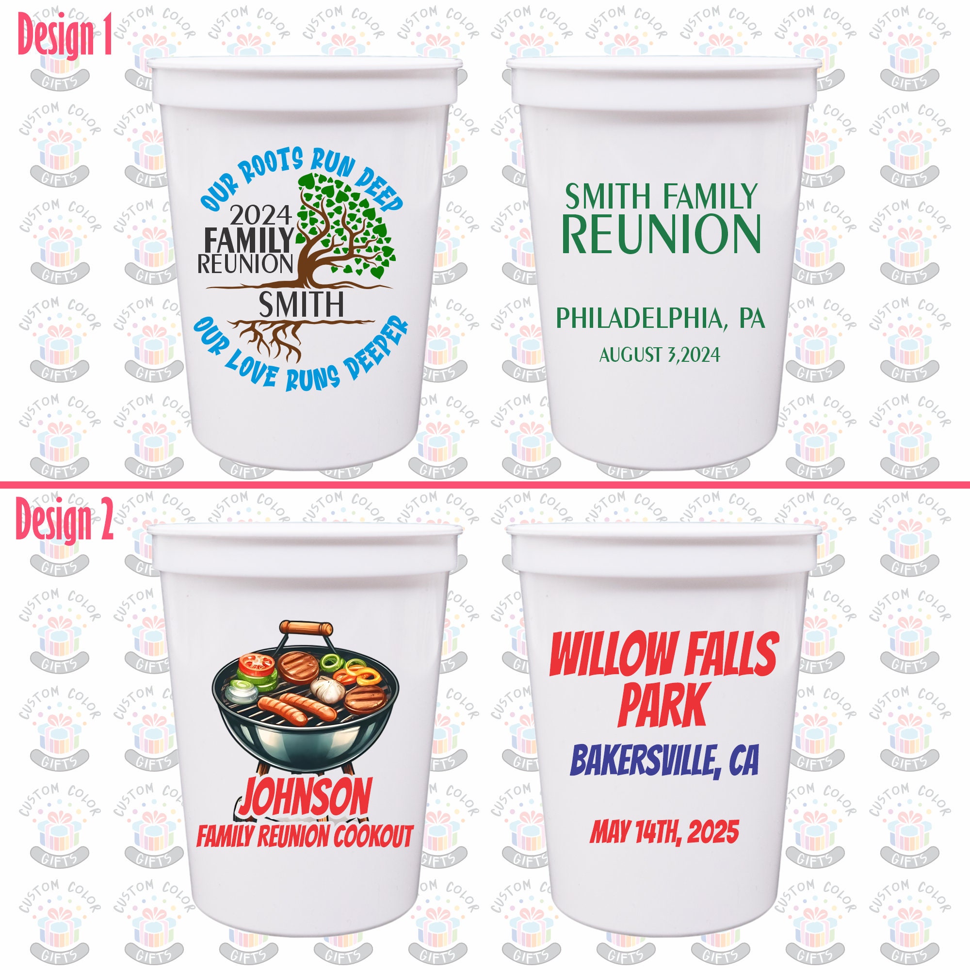 Family Reunion Cups, Family Cookout, Family Reunion Bulk Favors, Family ...