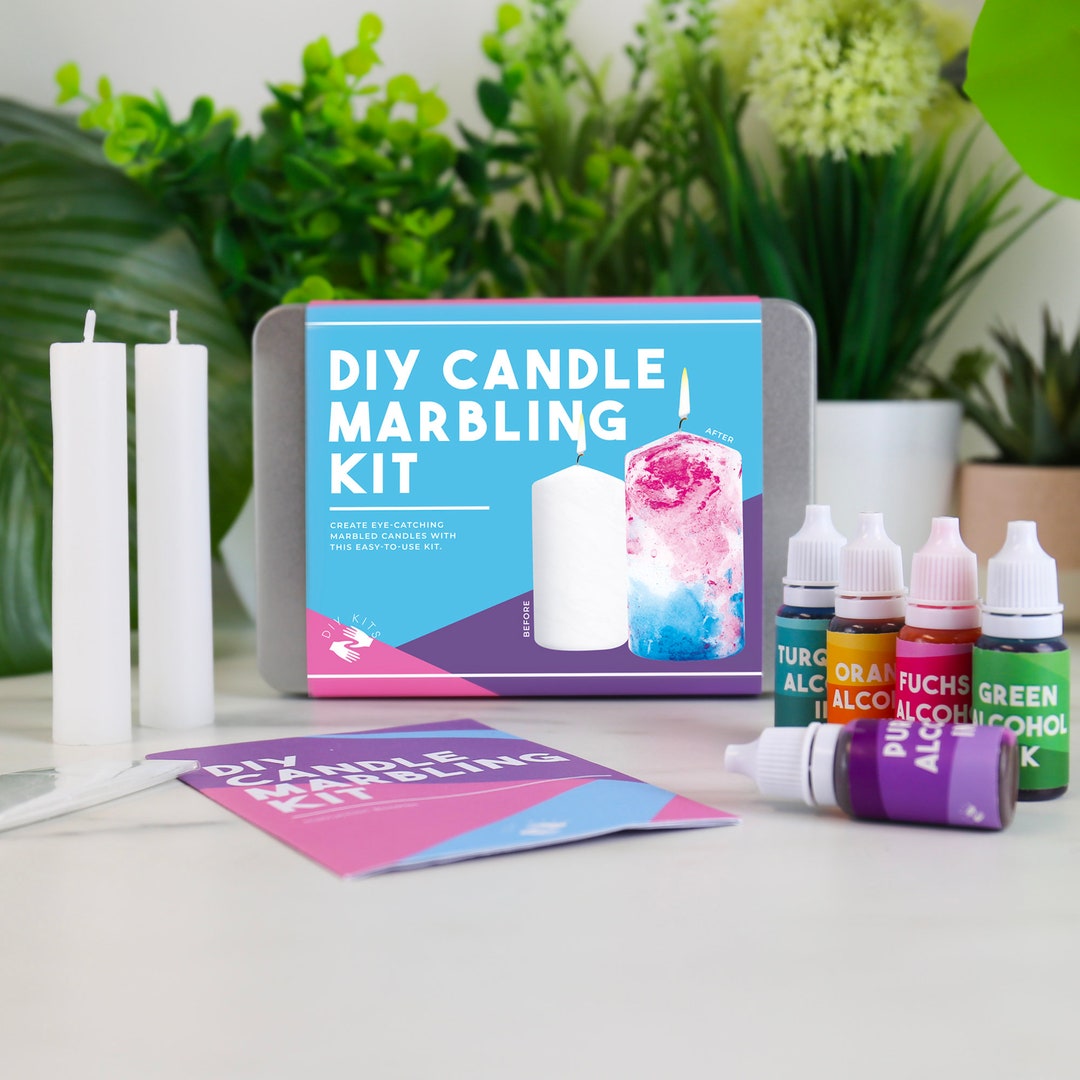 DIY Candle Marbling Kit: Colorful Candle Craft Set - Etsy UK