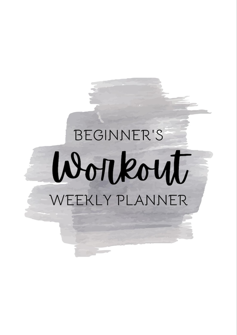 5-week Beginner Fitness Planner | Printable Workout Tracker & Health ...