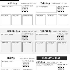 5-week Beginner Fitness Planner | Printable Workout Tracker & Health ...