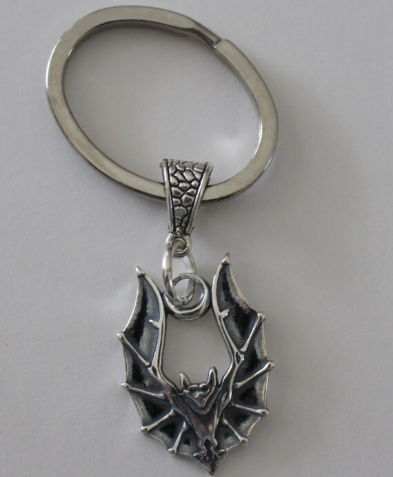 Sterling BAT Key Ring Key Chain Wildlife Totem | Etsy