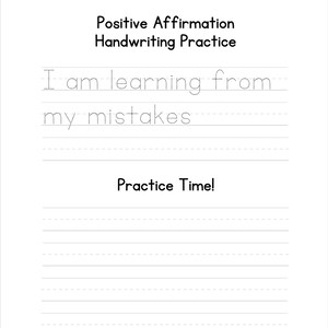 Tracing Worksheets for Kids - 50 Pages of Positive Affirmations|fun ...