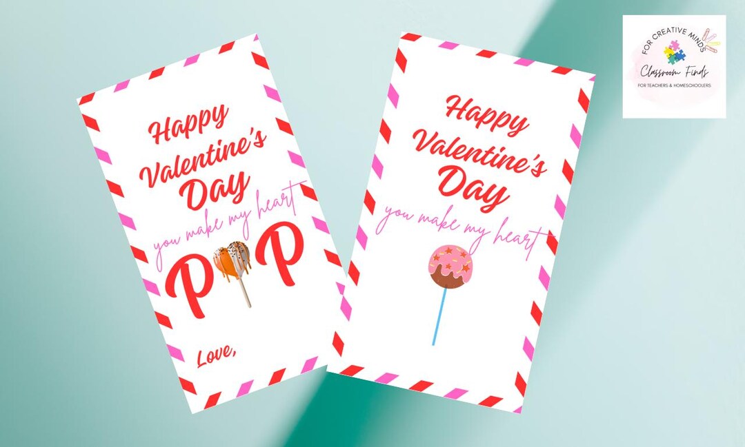You Make My Heart Pop Valentine Gift Tag, Valentine Gift Tag, Valentine ...