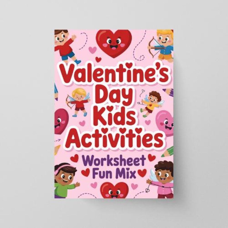 Valentine's Day Kids Fun Mix Activities Worksheet, Valentine's Day ...