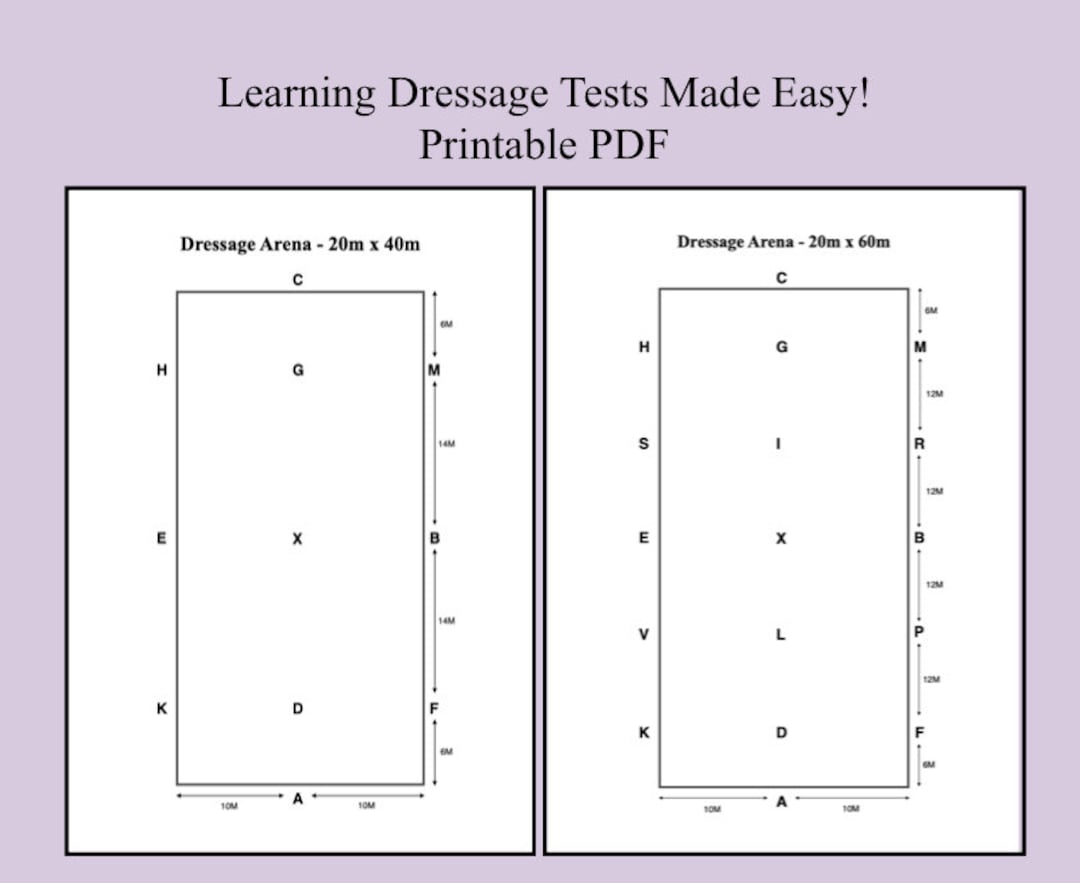 Dressage Arena Templates - Etsy