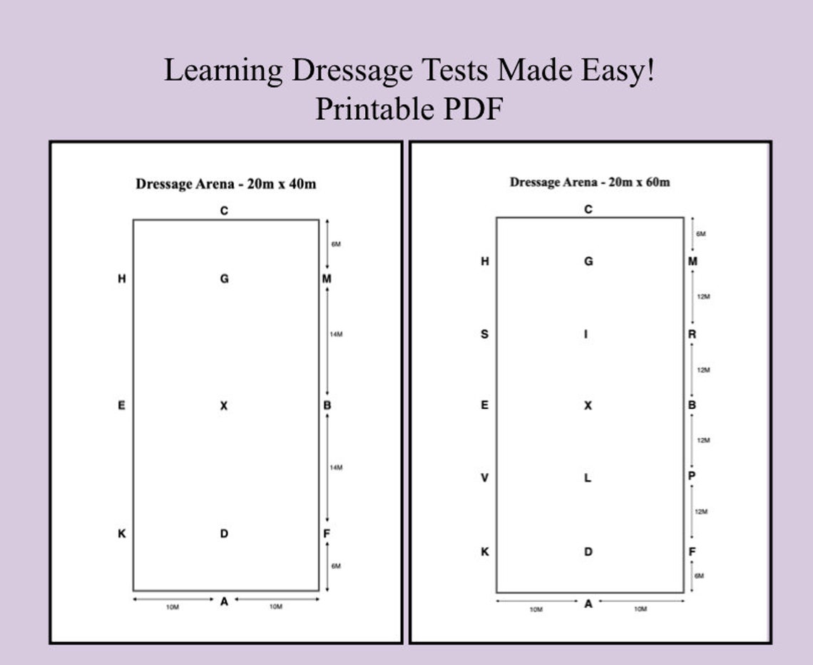 Dressage Arena Templates - Etsy