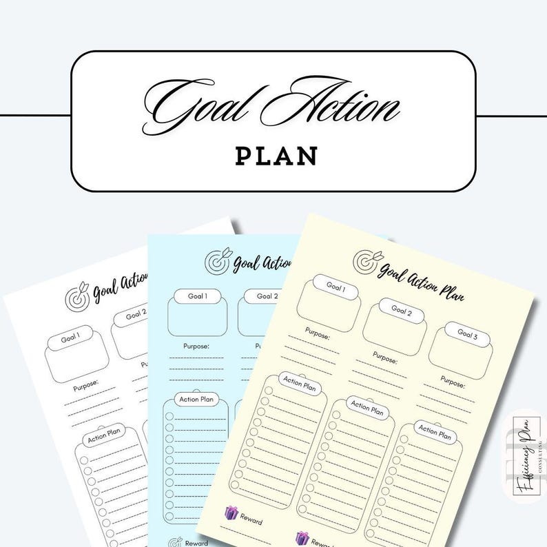 Minimalist Goal Action Plan | A4 Planner Pages (digital Download) - Etsy