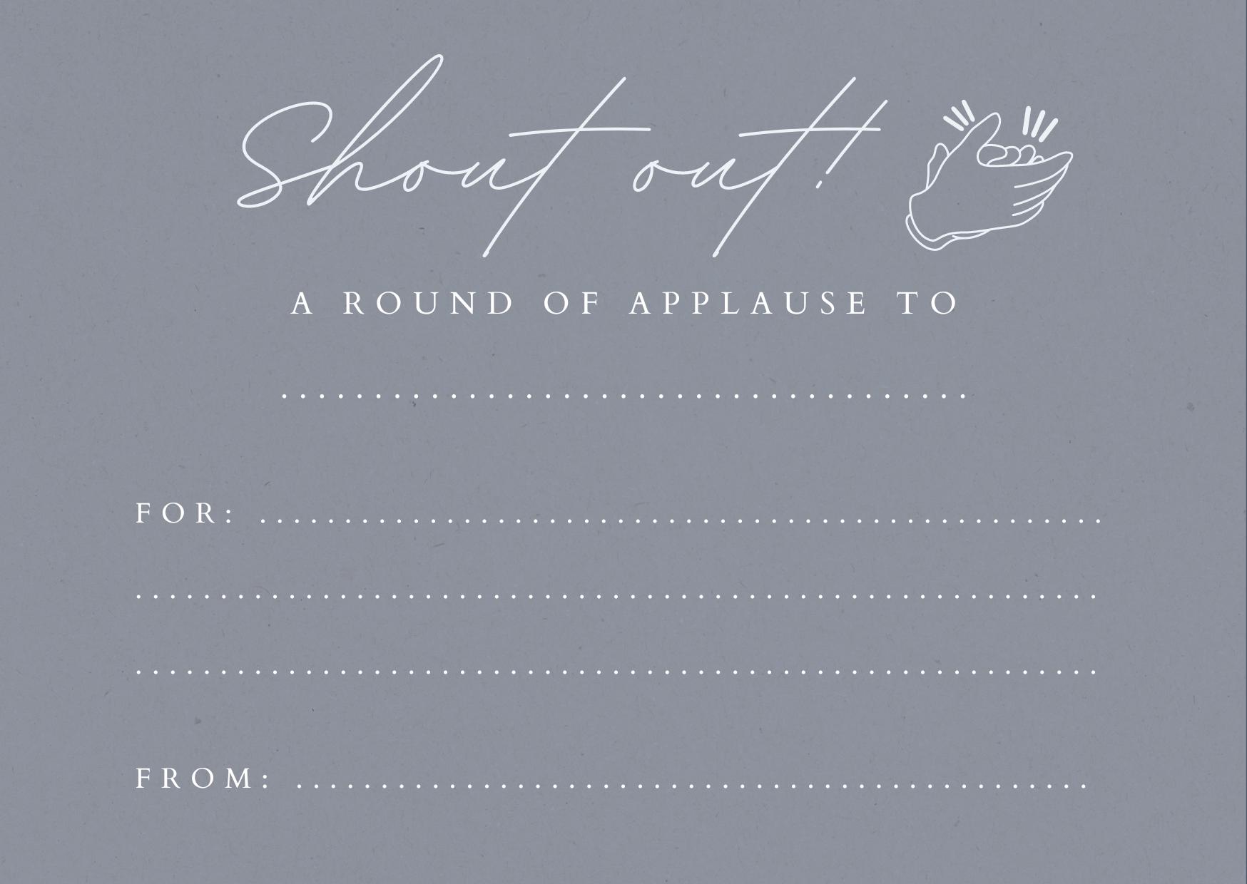 Minimal Printable Employee Shoutout Cards for Employee Appreciation - Etsy