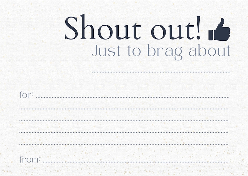 Minimal Printable Employee Shoutout Cards for Employee Appreciation - Etsy