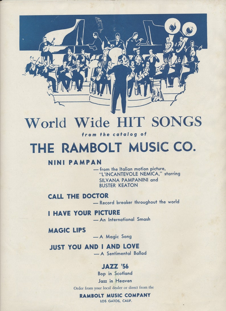 Let's Do the Polka, Joe 1956 Vintage Sheet Music Song Score Lawrence ...