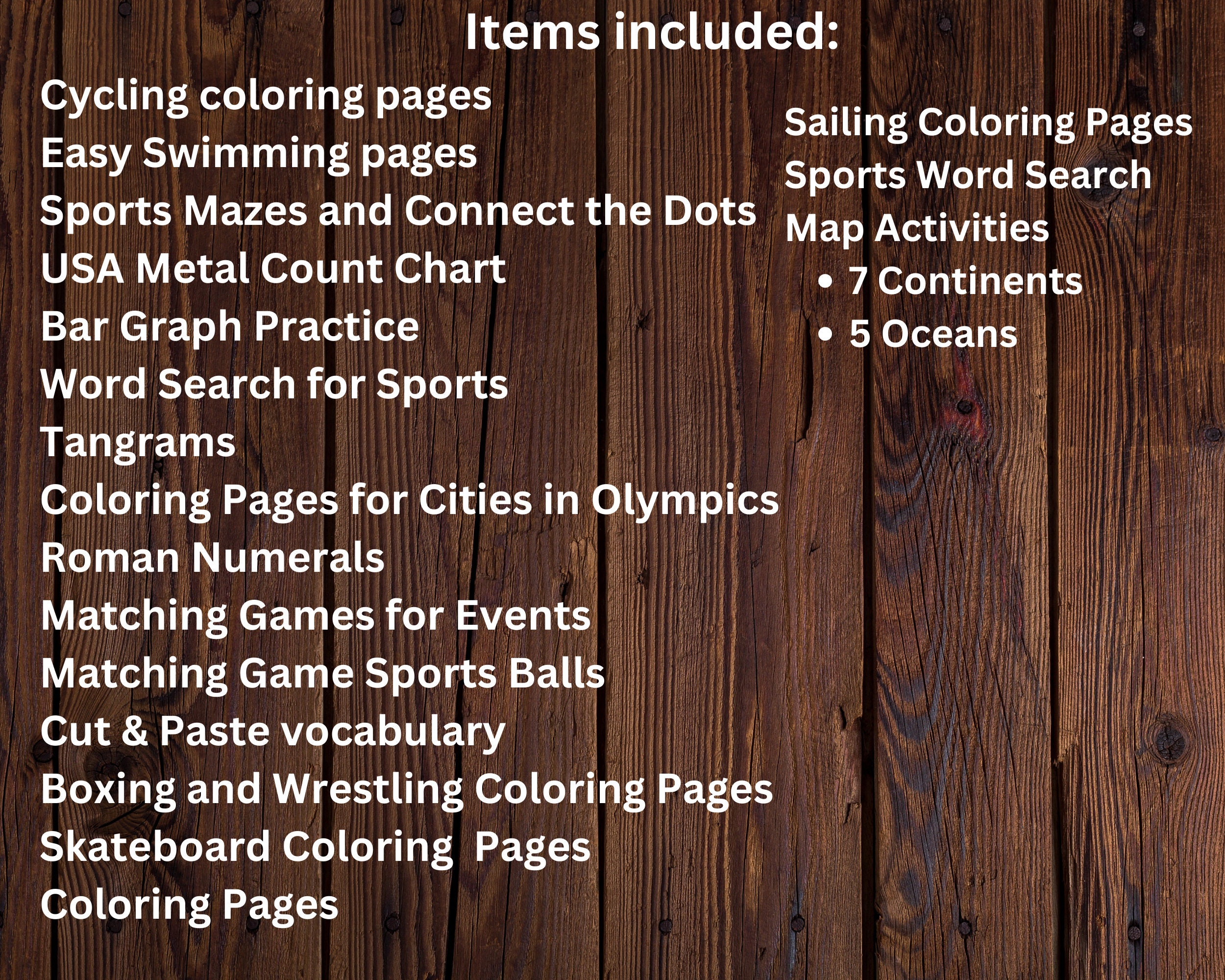 Summer Olympics Prk 6 Grade Activity Book/pdf Canva/editable Canva Link ...