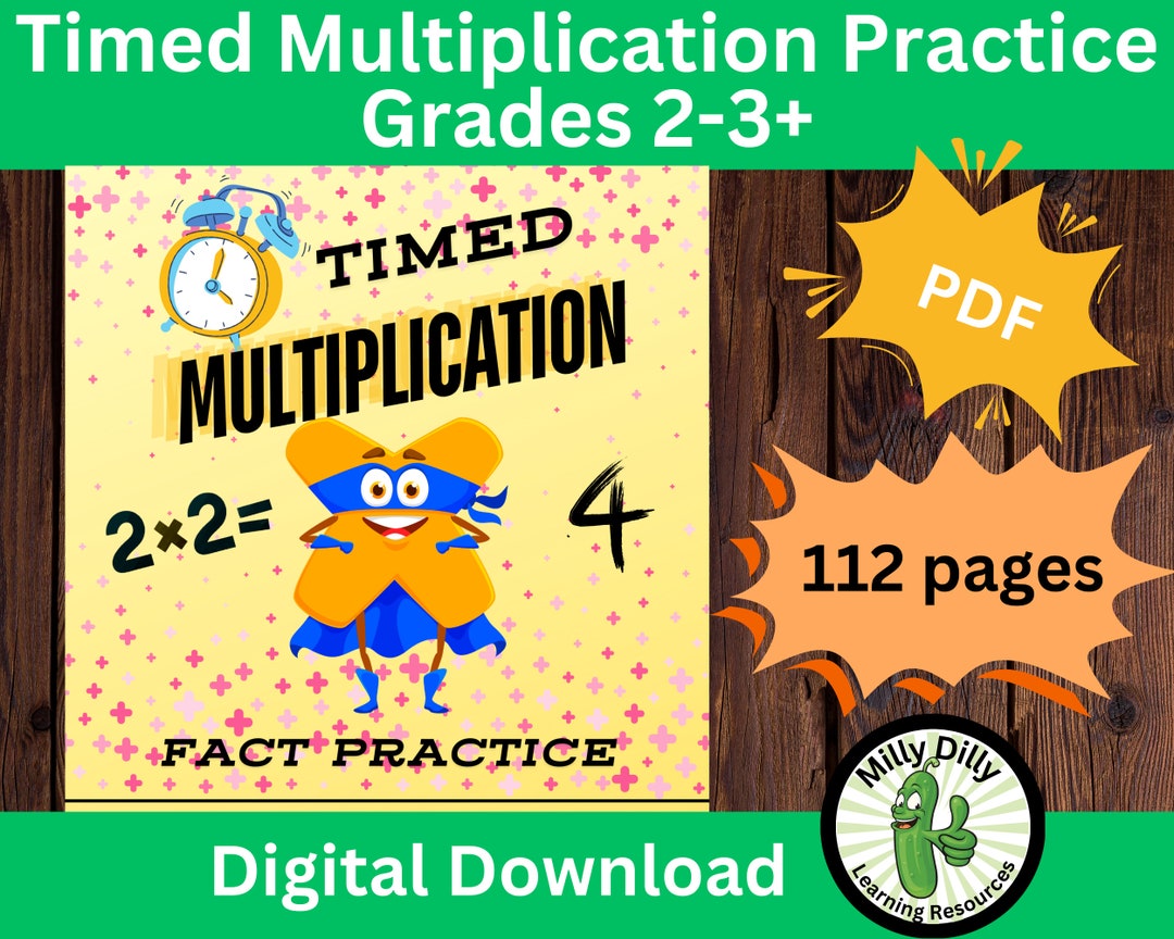 Timed Multiplication Facts Grades 2-3/multiplication Activity ...