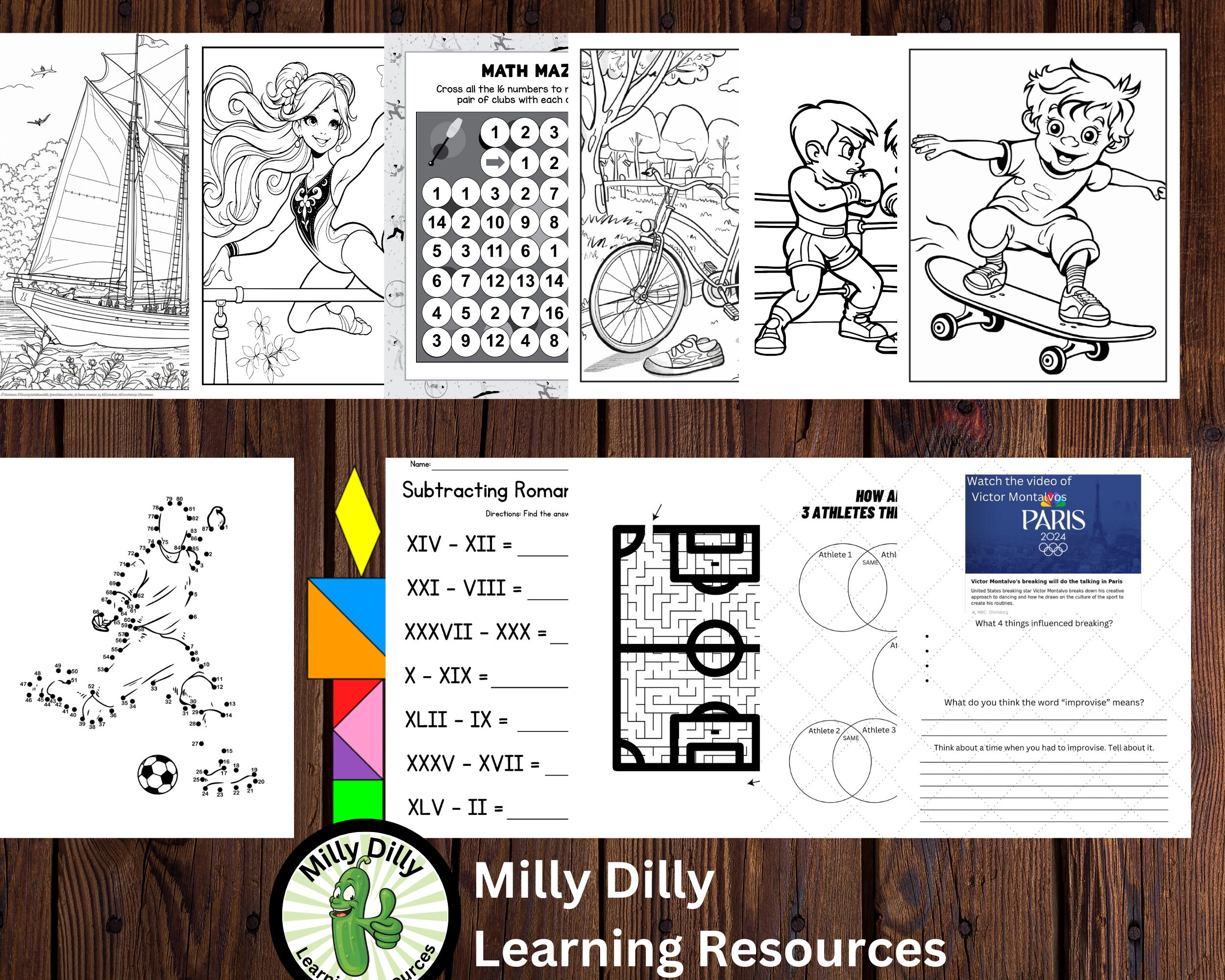 Summer Olympics Prk 6 Grade Activity Book/pdf Canva/editable Canva Link ...