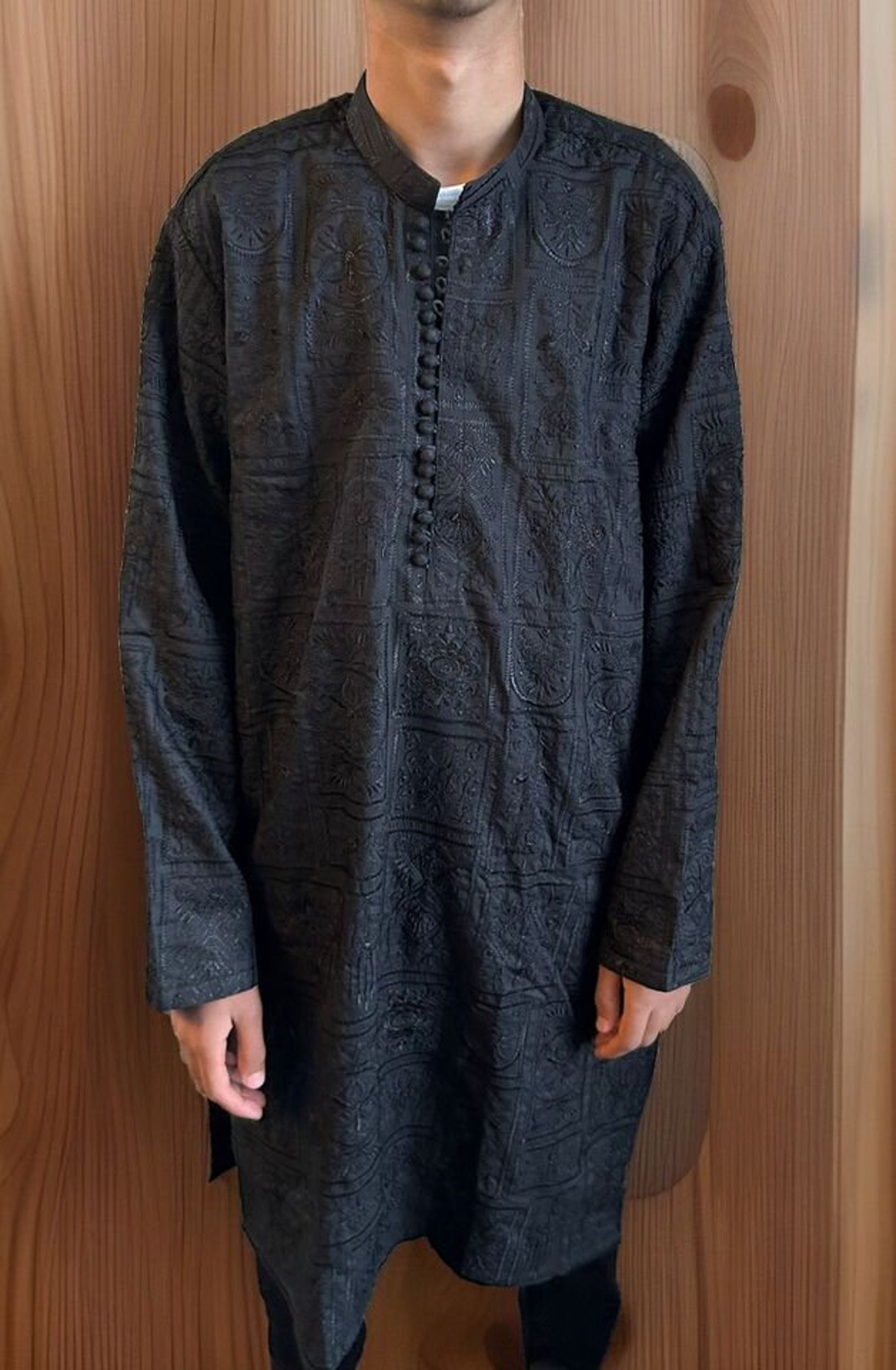 Mens Wedding Party Shawlar Kameez Kurta Trouser Chicken Kari Embroidery ...